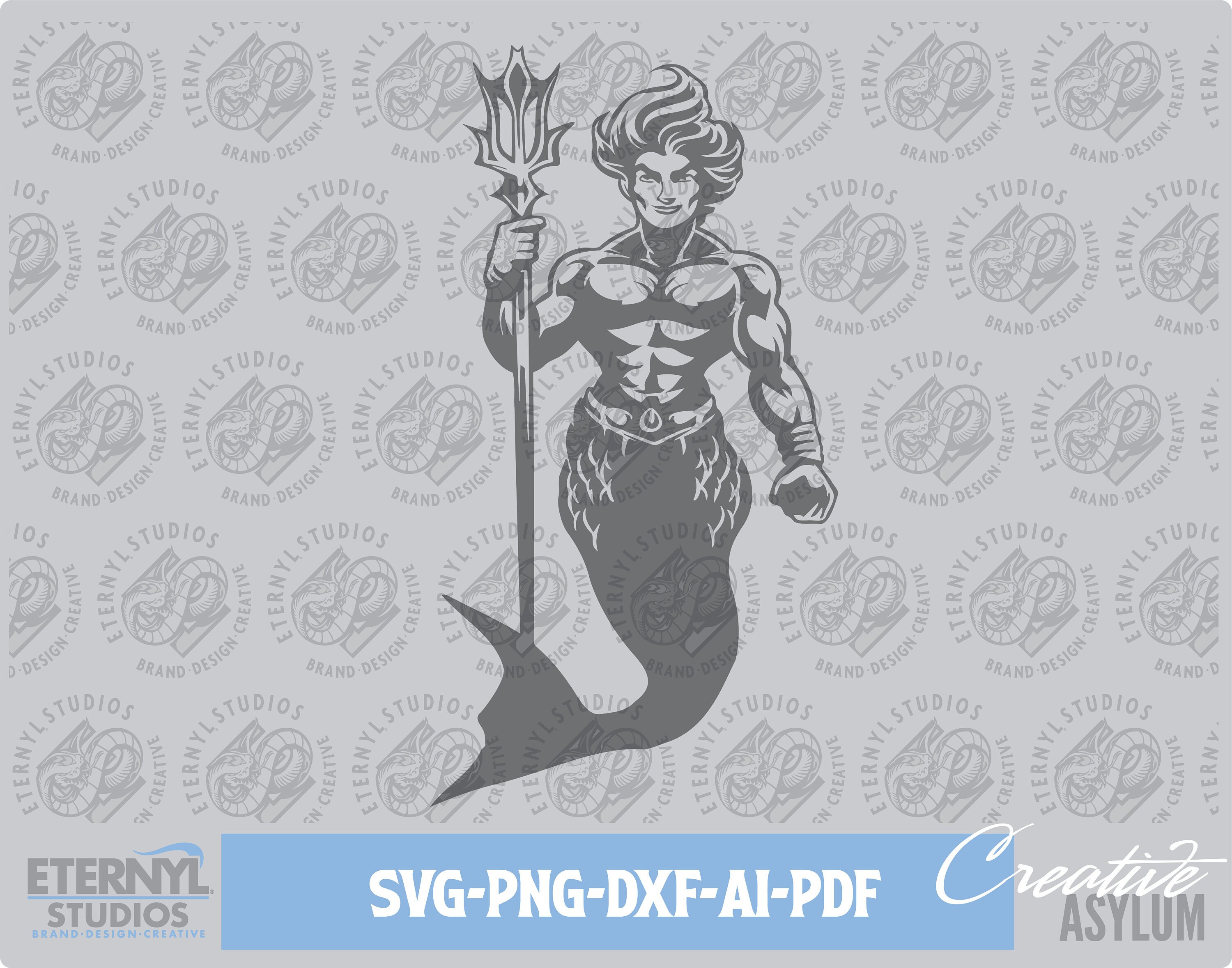 Merman SVG PNG Atlantis SVG Instant Download Neptune - Etsy.de