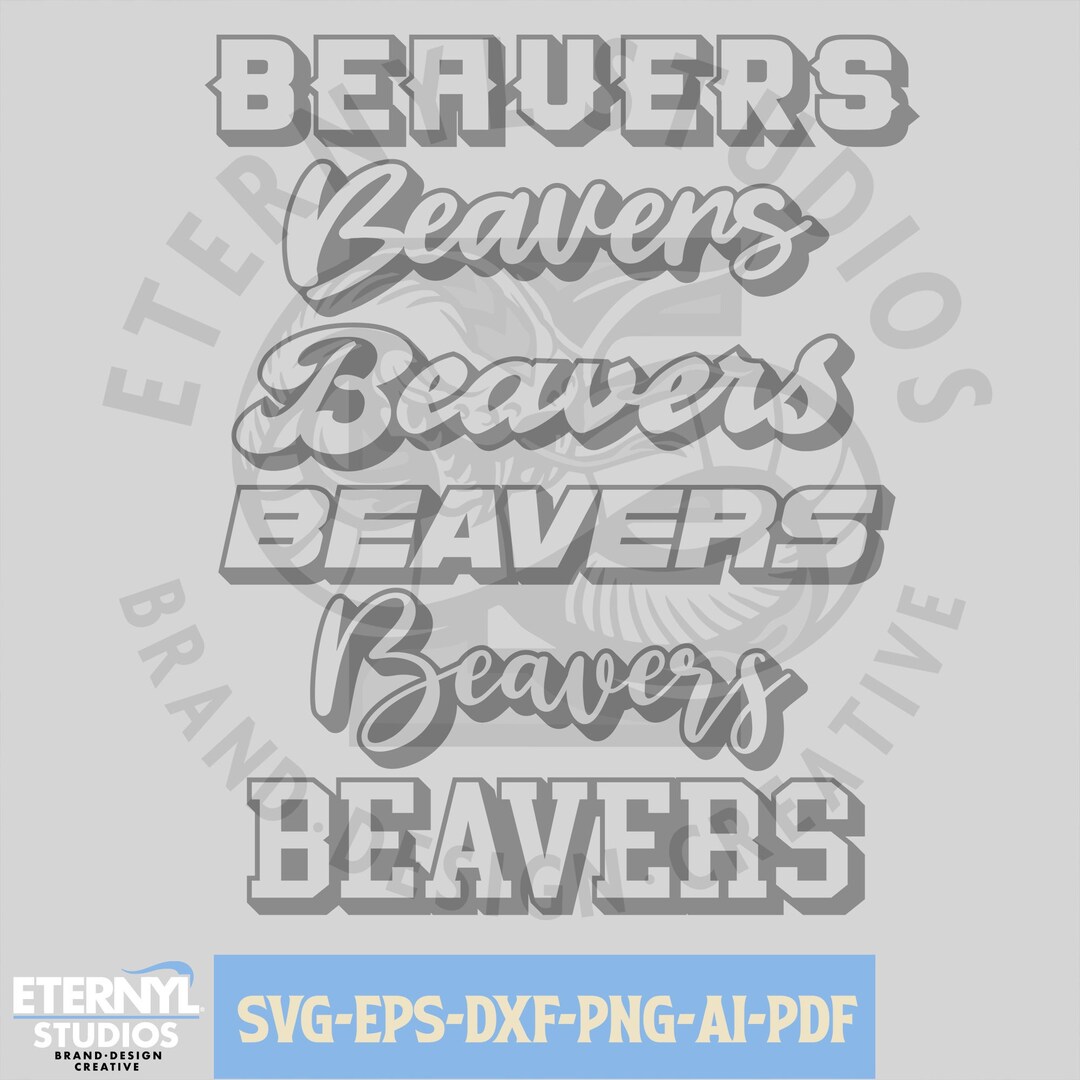 Beavers Text SVG PNG 6 Pack Svg Beavers Bundle Beavers Svg - Etsy