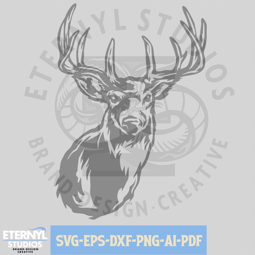 Buck SVG PNG, Big Buck, Whitetail Svg, Buck Mascot, Deer Cut File ...