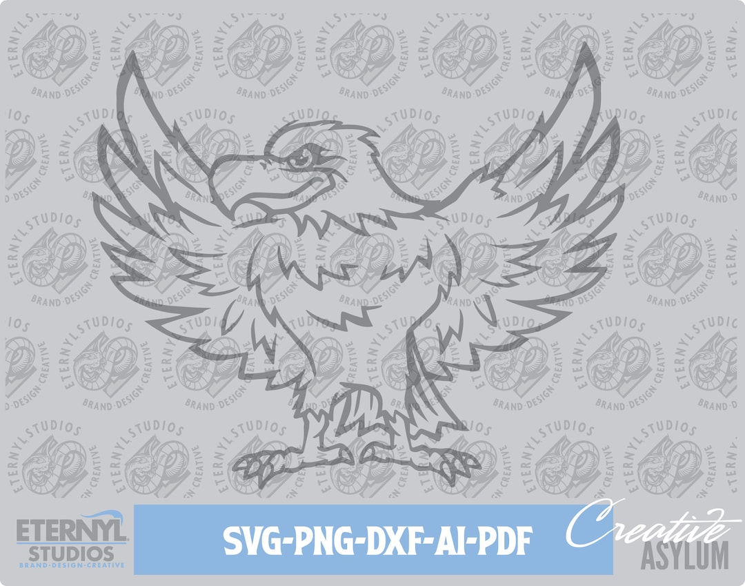 Eagle Mascot SVG PNG: Patriotic School Design (digital Download) - Etsy