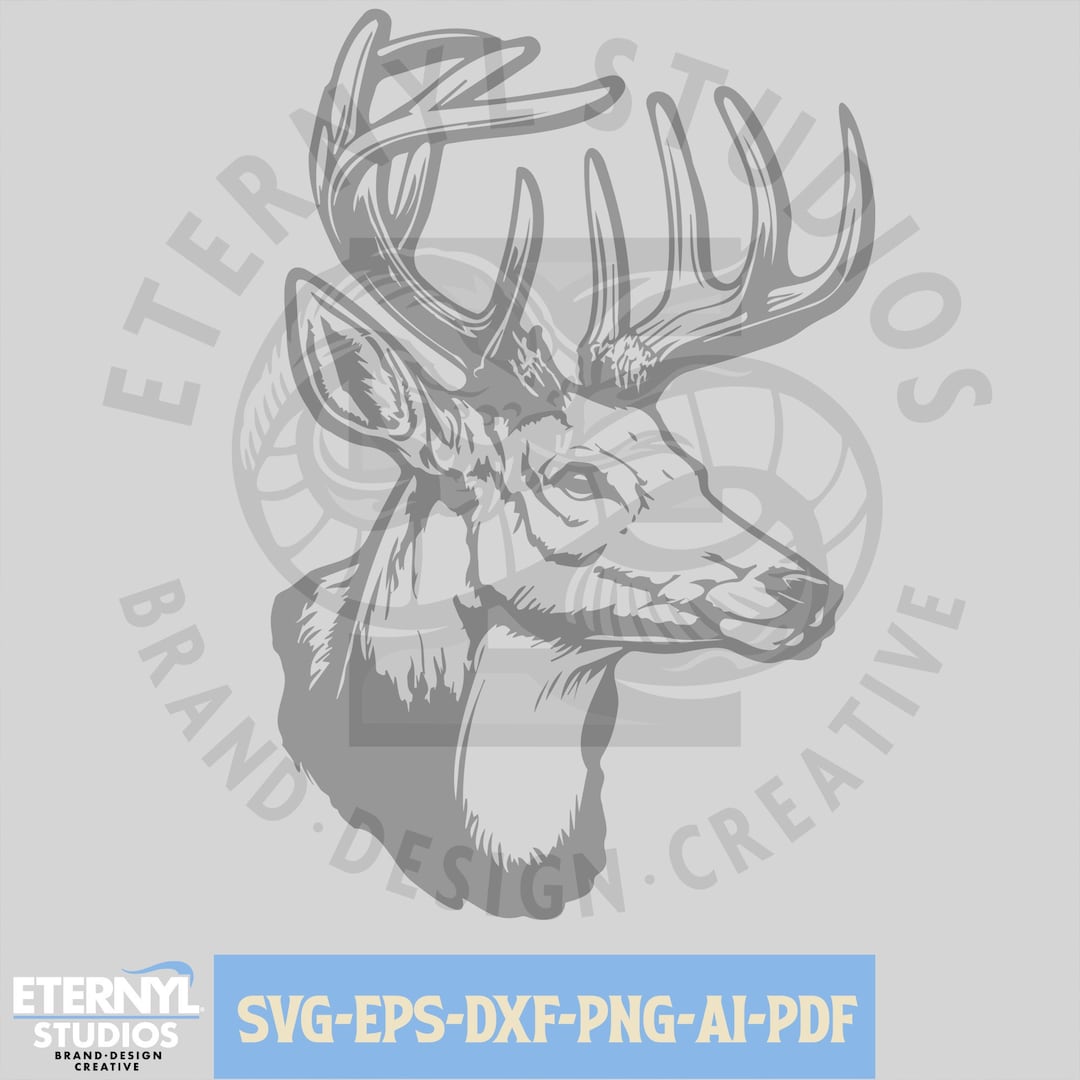 Buck SVG PNG, Deer, Stag, Big Buck, Big Rack Svg, Whitetail Svg ...