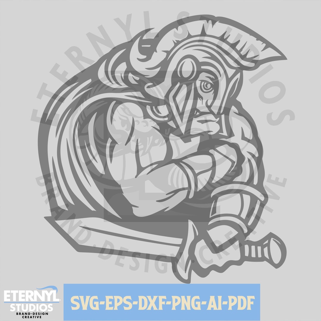 Spartan Mascot SVG PNG, School Mascot, Football Mascot, Trojan, Sports ...
