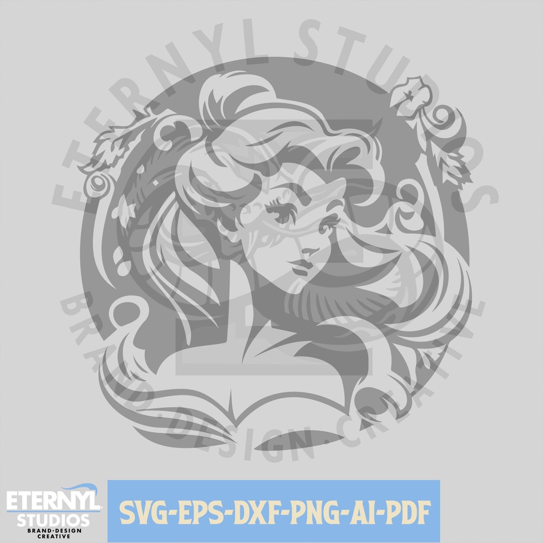 Princess Profile SVG PNG: Cartoon Clipart (digital Download) - Etsy