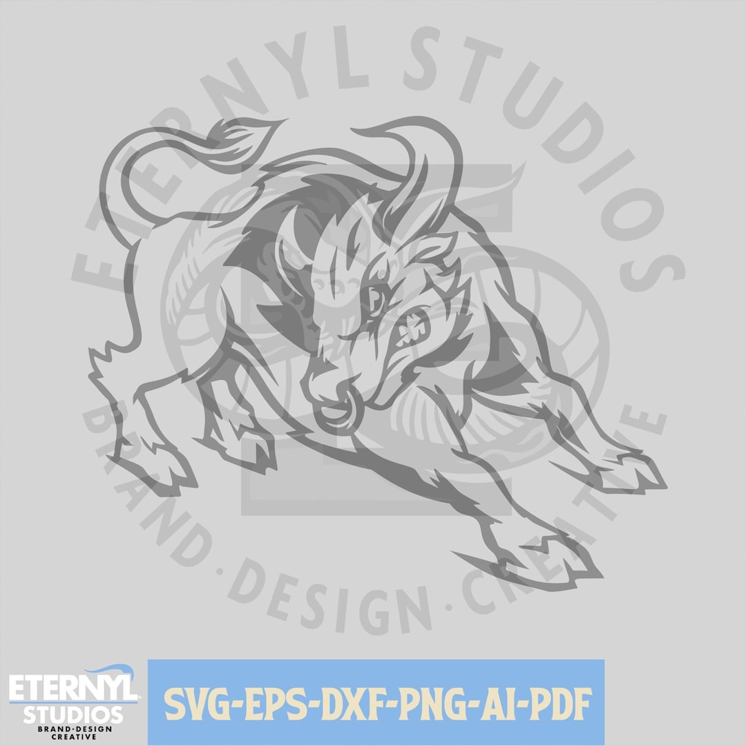 Bulls Mascot SVG PNG, Bull, School Mascot, Football Mascot, Sports ...
