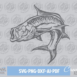 Tarpon SVG PNG, Tarpon SVG, Instant Download, Silver King, Tarpon ...