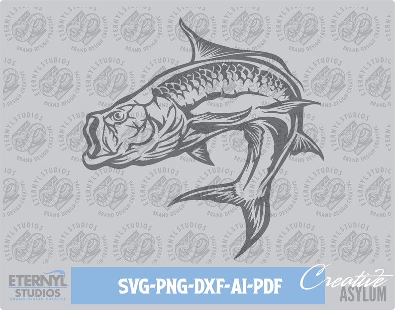 Tarpon SVG PNG Tarpon SVG Instant Download Silver king - Etsy España