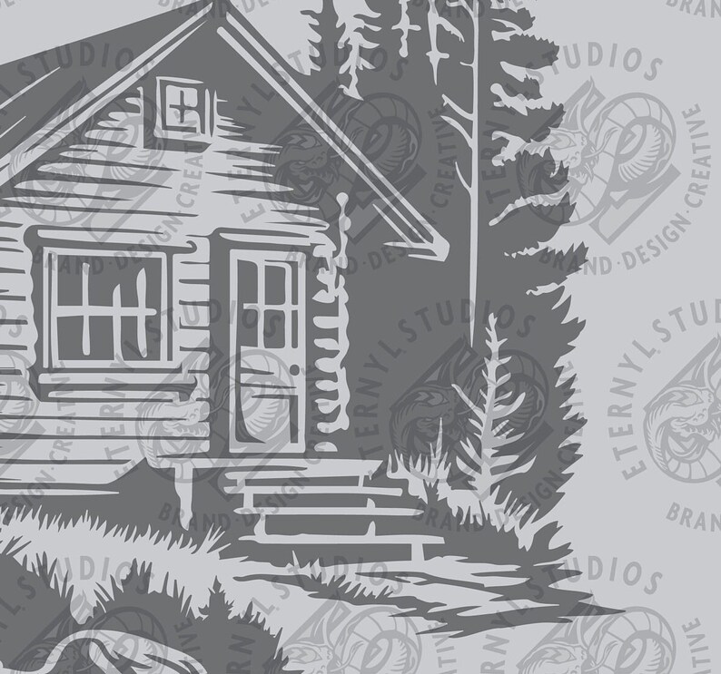 Cabin SVG PNG Log Cabin Instant Download up North Vacation - Etsy