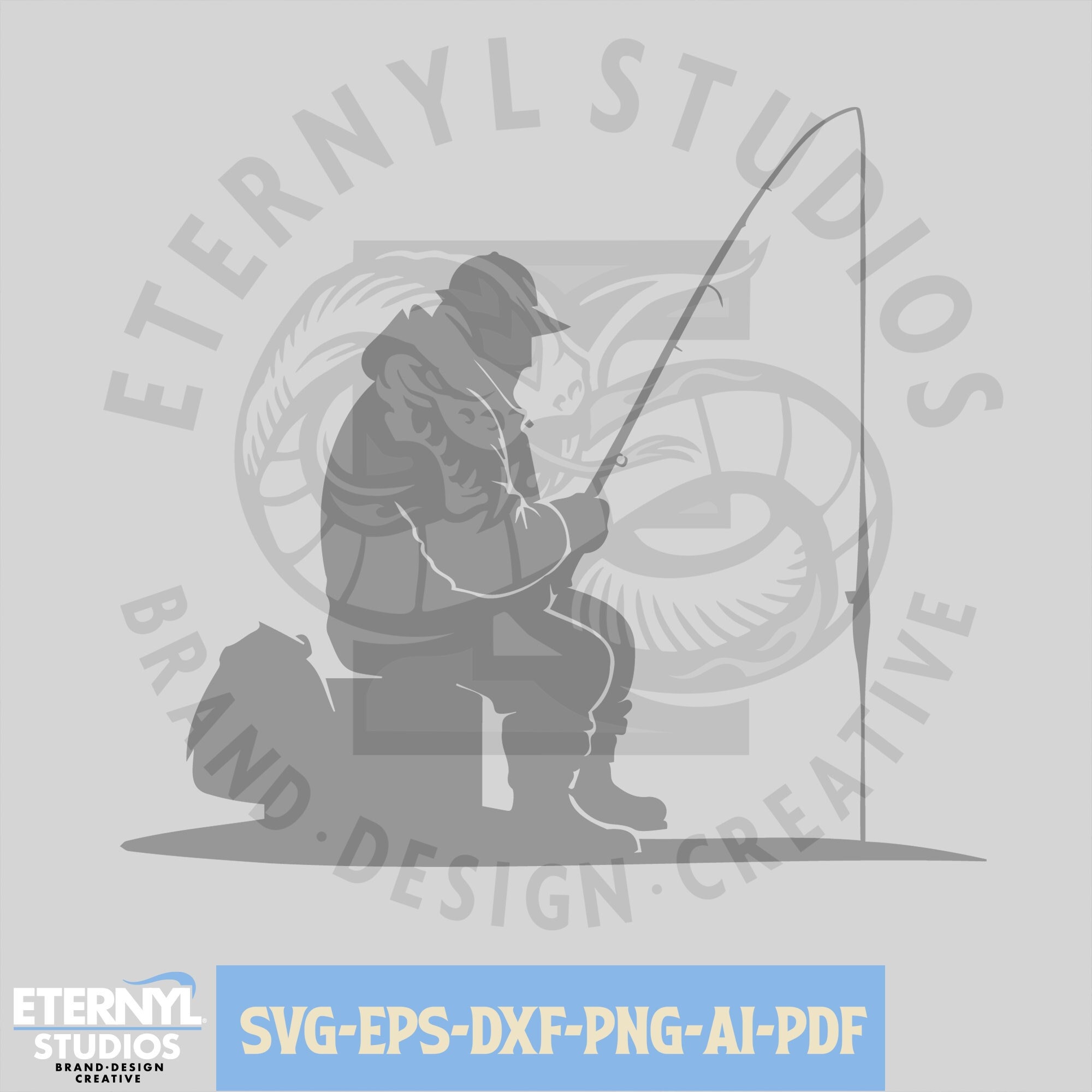 Ice Fishing SVG PNG Digital Download Cricut Silhouette - Etsy