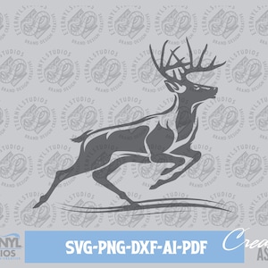 Deer SVG PNG DXF, Whitetail, Buck, Stag, Big Buck, Big Rack, Hunting ...