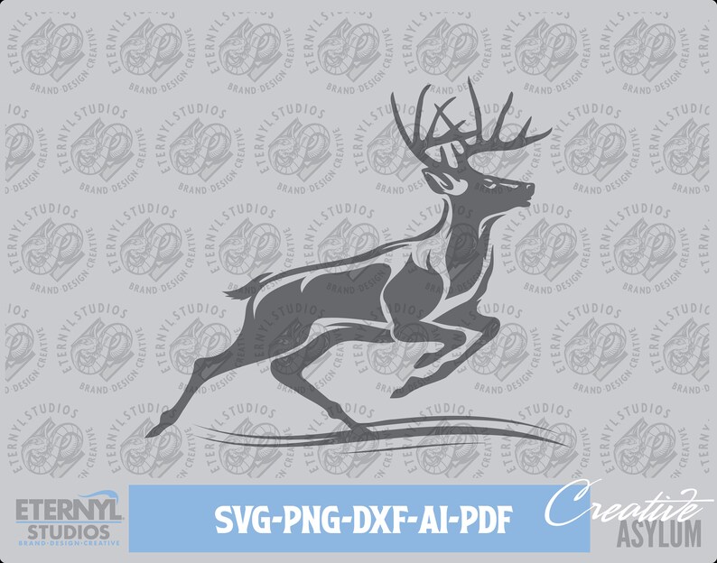 Deer SVG PNG DXF Whitetail Buck Stag Big Buck Big Rack - Etsy