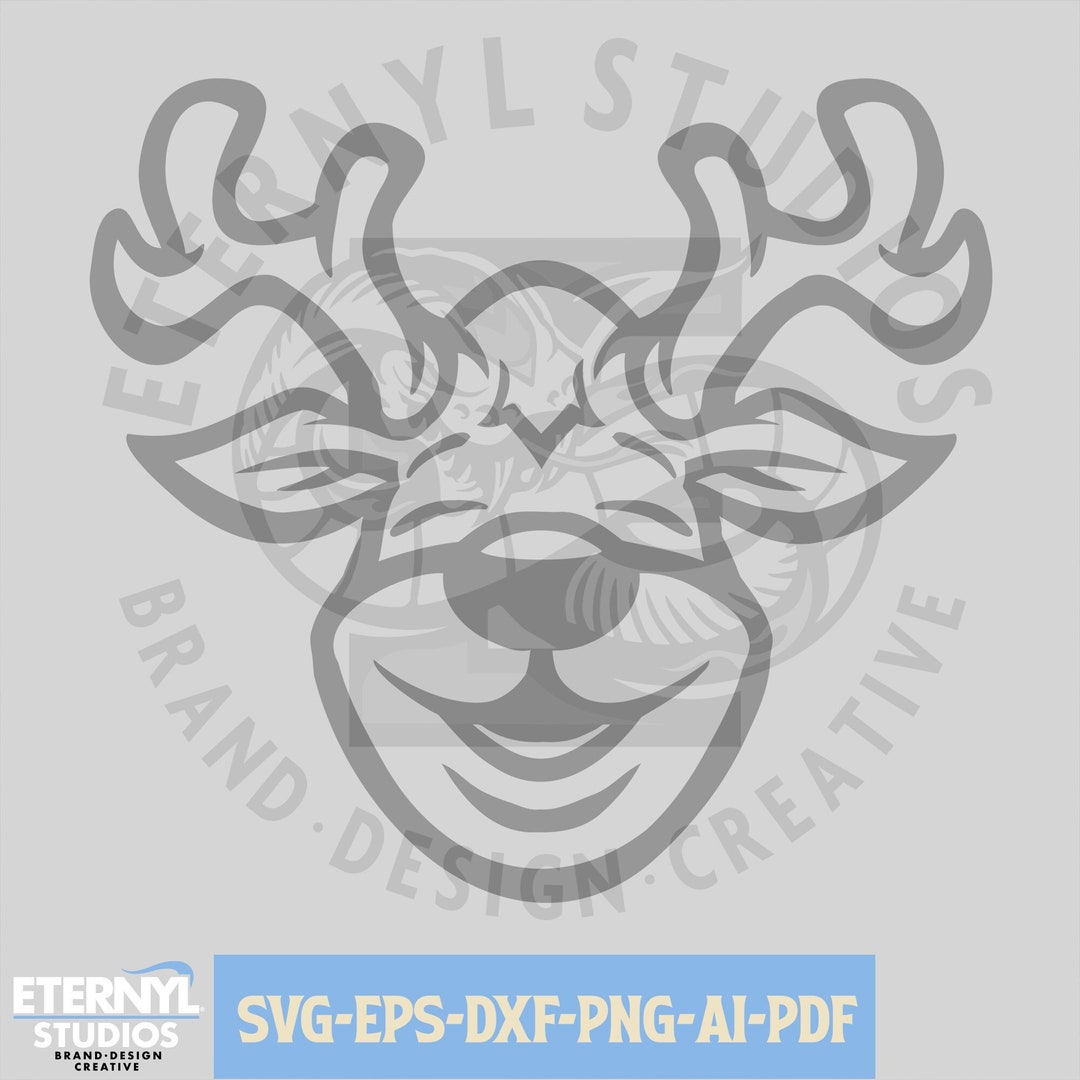 Reindeer Svg, Cute Reindeer, Christmas Svg, Santa Reindeer SVG, PNG ...