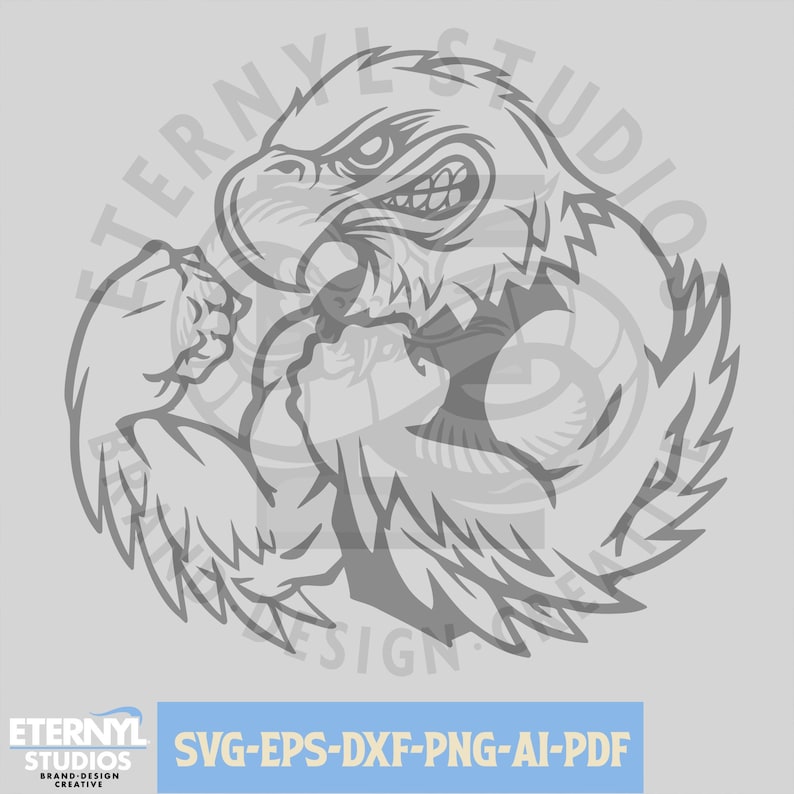 Eagles Mascot SVG PNG Fighting Eagles / Hawks Mascot School - Etsy