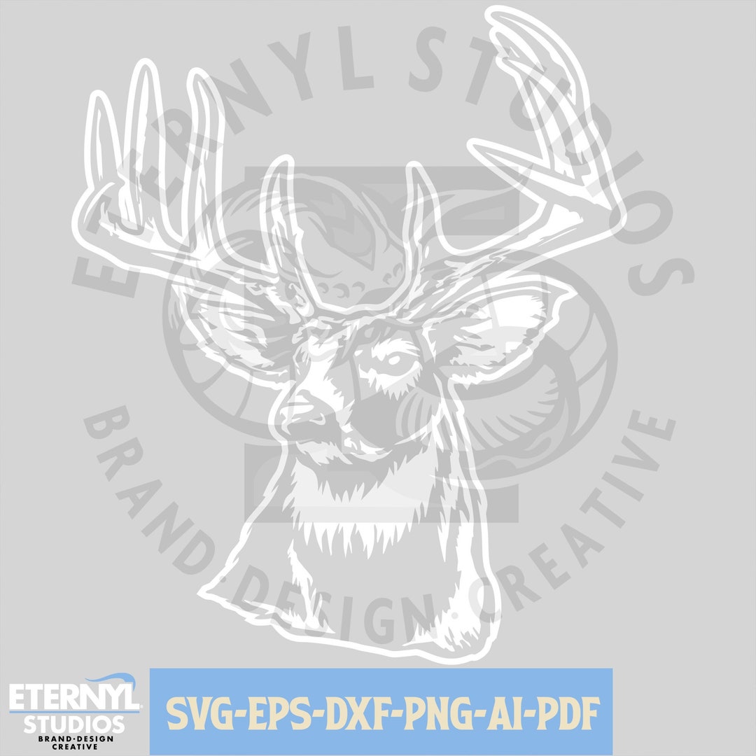 Buck SVG PNG, Big Buck, Whitetail Svg, Buck Mascot, Deer Cut File ...