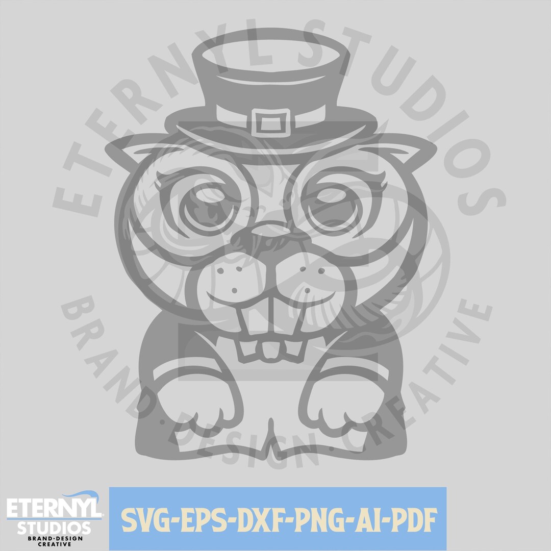 Groundhog Svg and Png, Groundhog's Day Svg, Fancy Cute Groundhog ...