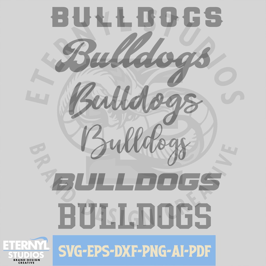 Bulldogs Text SVG PNG 6 Pack Svg Bulldogs Bundle Bulldogs - Etsy