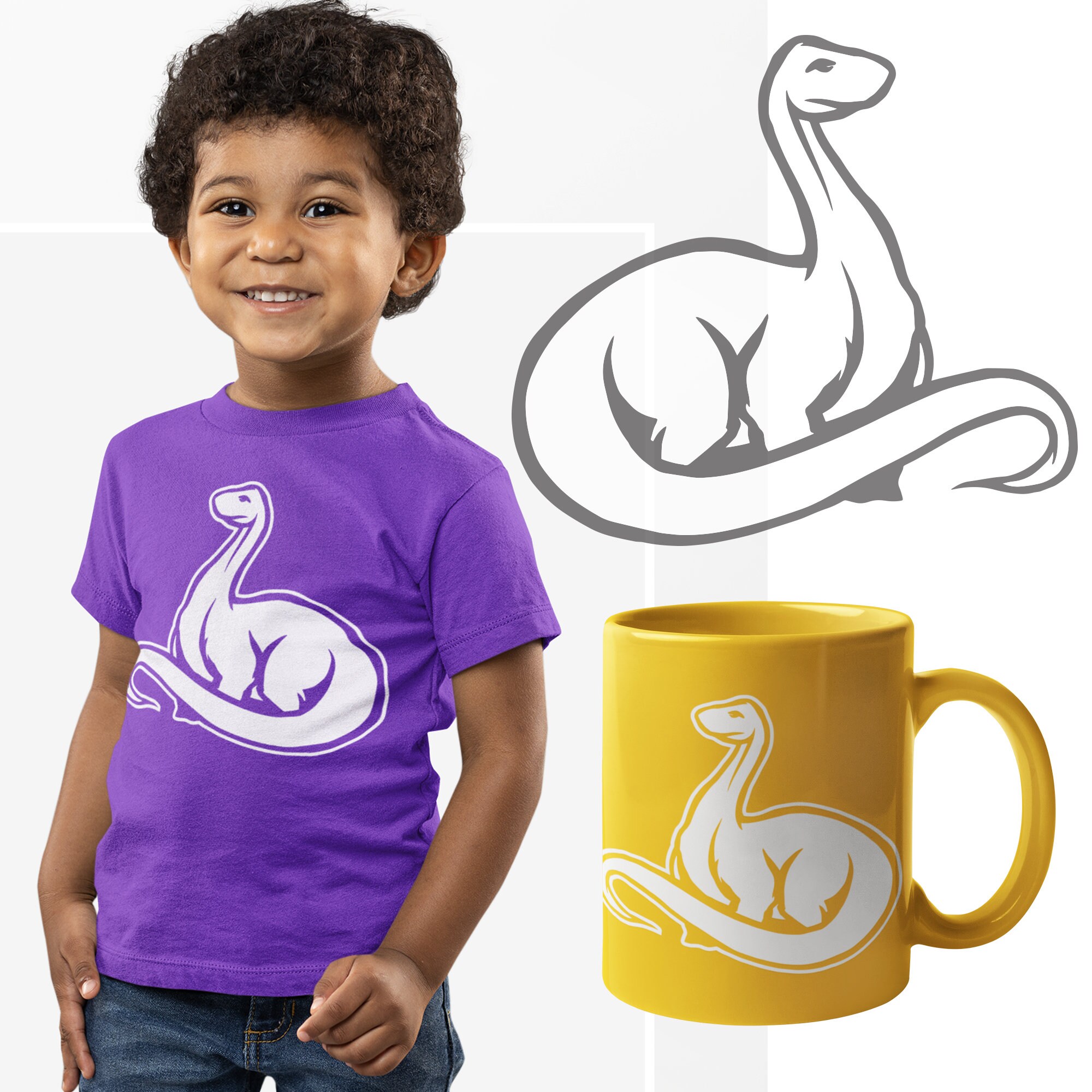 Dinosaur SVG PNG Brontosaurus Bronto 4pack Vector Bundle - Etsy