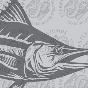 Wahoo SVG PNG, Wahoo Fish, Jumping Wahoo, Hoo, Ono, Digital Download ...