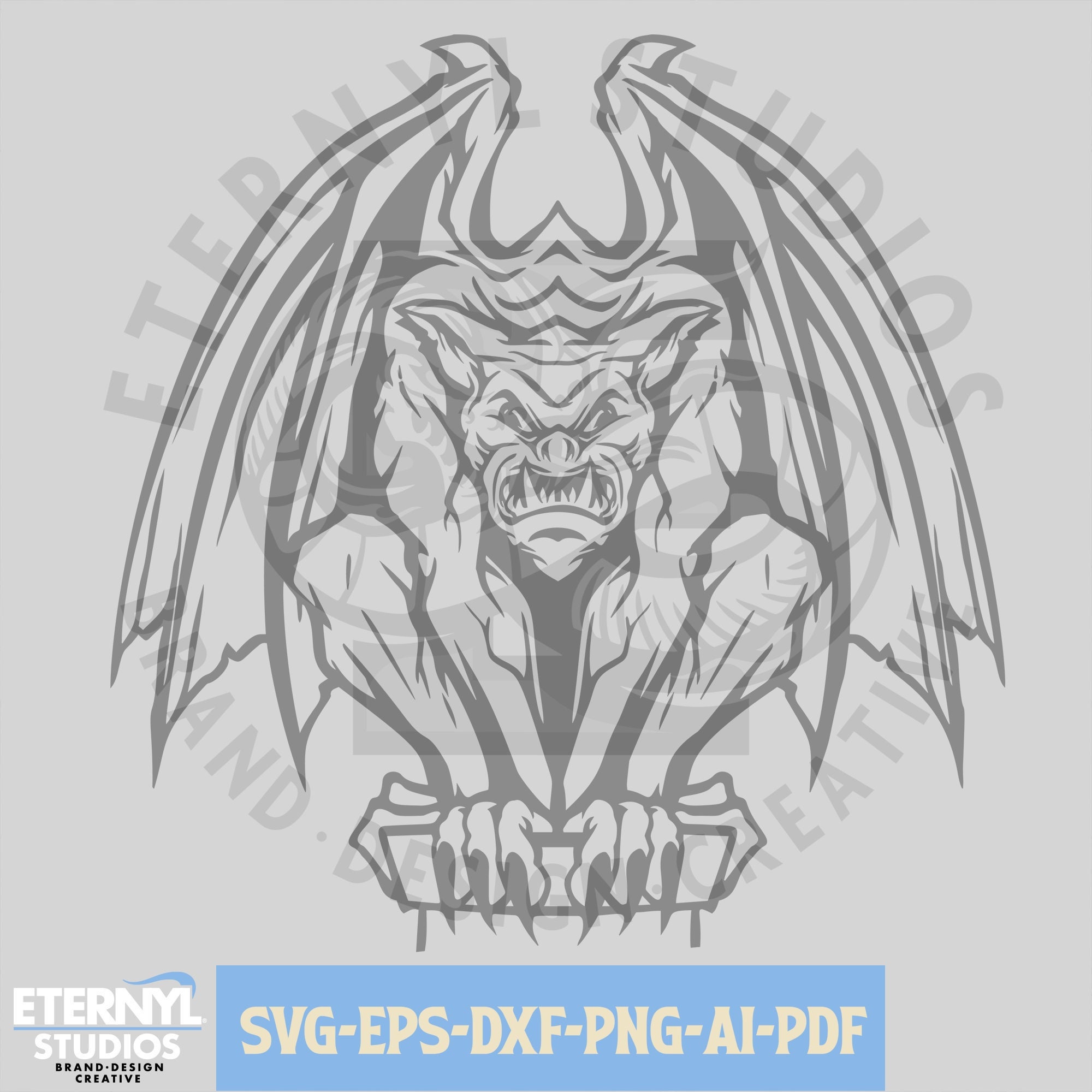 Halloween Svg Gargoyle SVG Spooky Svg Gargoyle Clipart Cut - Etsy
