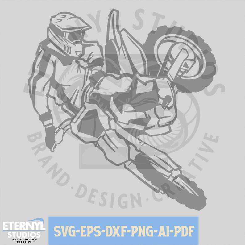 Motocross Rider Jump SVG: Motox Bike Clipart, Cut Files (digital ...
