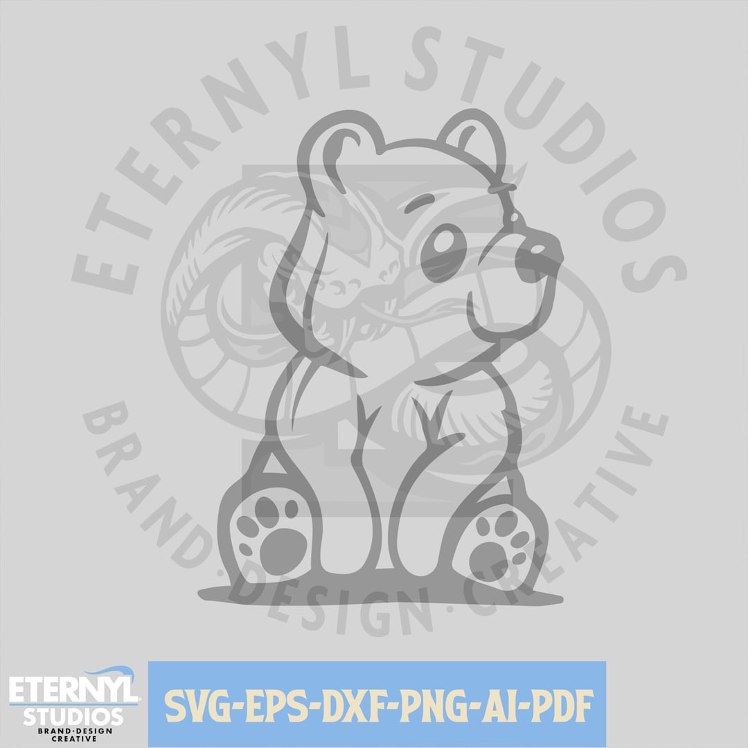 Cute Bear SVG PNG, Baby Bear, Teddy Svg, Stuffed Bear, Bear Cub, Bear ...