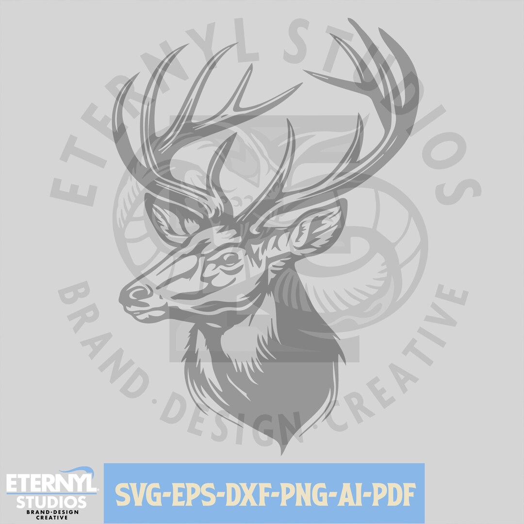 Buck SVG PNG, Big Buck, Big Rack Svg, Whitetail Svg, Hunting Svg, Deer ...