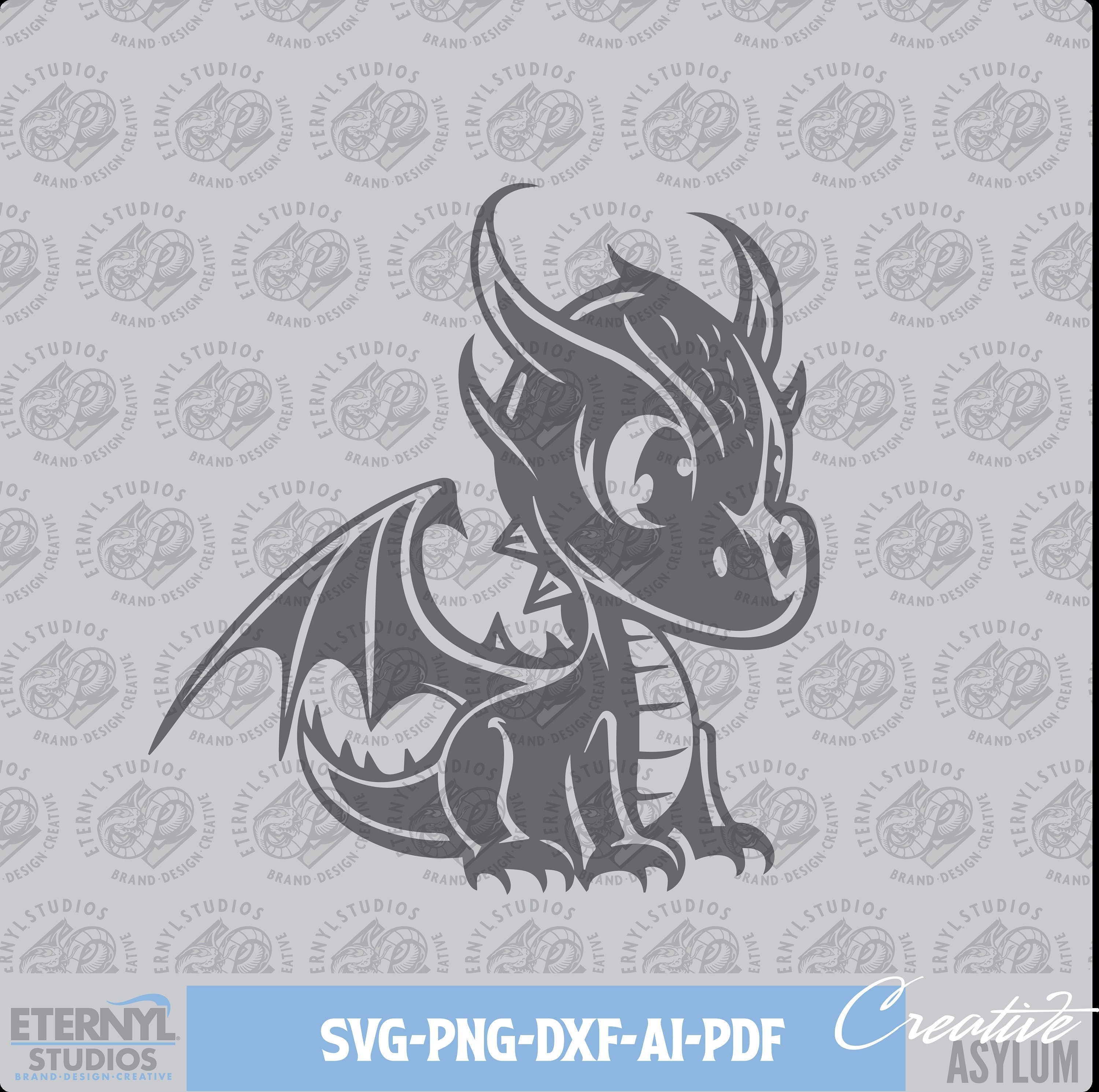 Dragon SVG PNG, Baby Dragon, Cute Dragon, Happy Dragon, Fantasy ...