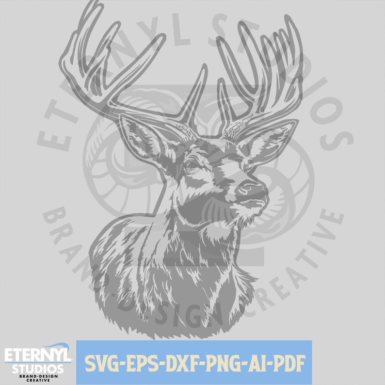 Buck SVG PNG Big Buck Big Rack Svg Whitetail Svg Hunting - Etsy