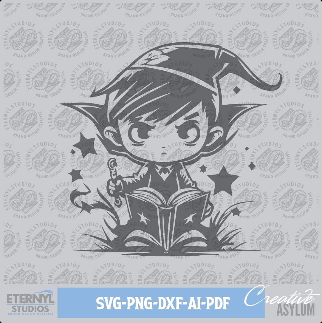 Wizard SVG PNG, Kid Wizard, Kid Art, Wizard Clipart, Digital Download ...
