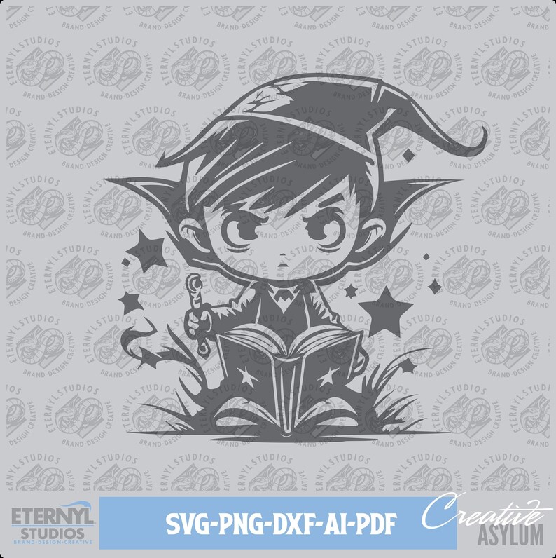 Wizard SVG PNG Kid Wizard Kid Art Wizard Clipart Digital - Etsy