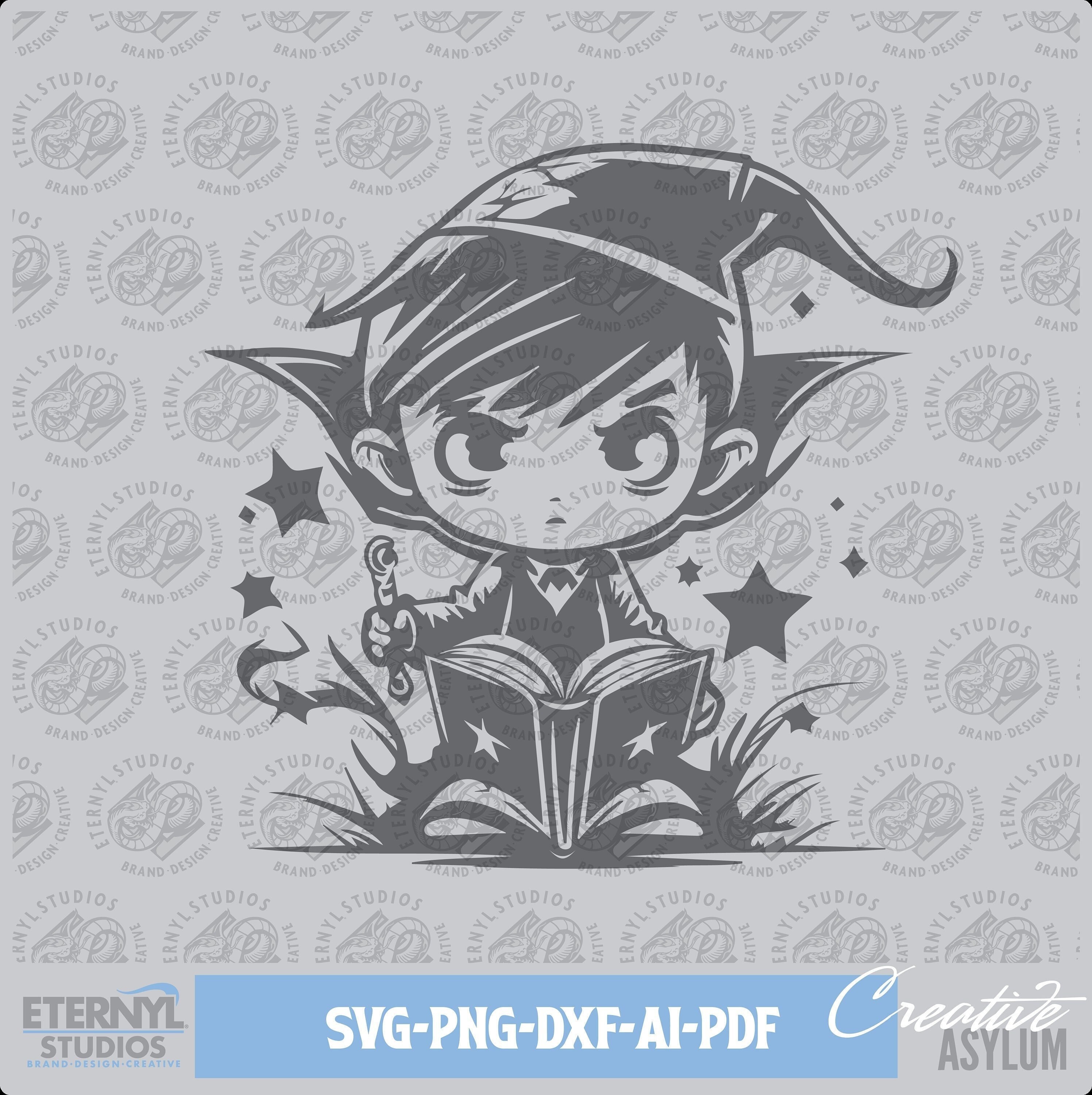 Wizard SVG PNG Kid Wizard Kid Art Wizard Clipart Digital - Etsy Australia
