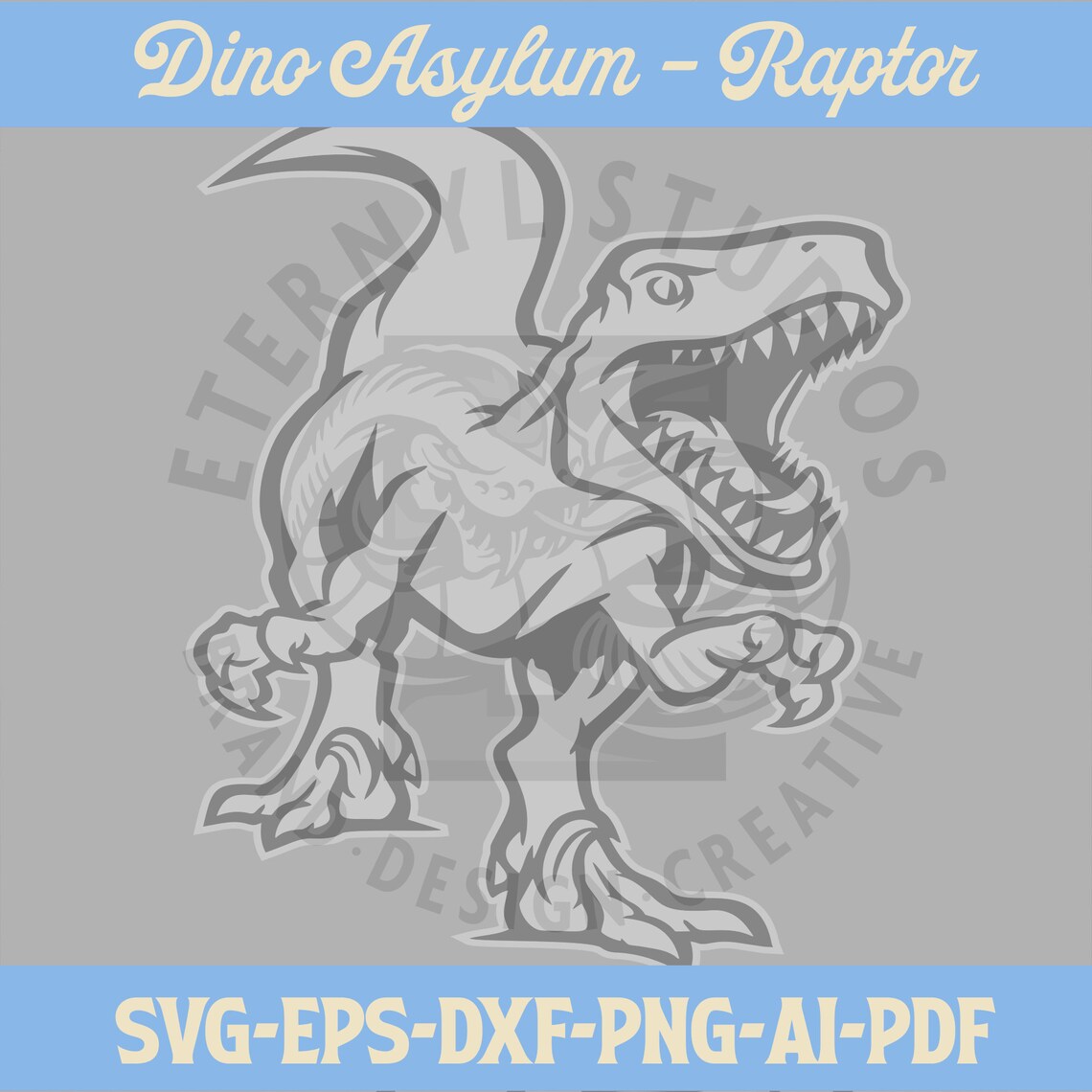 Raptor SVG PNG 4pack Dinosaur Vector Bundle Raptor - Etsy