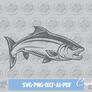 Salmon SVG PNG, Atlantic Salmon, Instant Digital Download, Fishing ...
