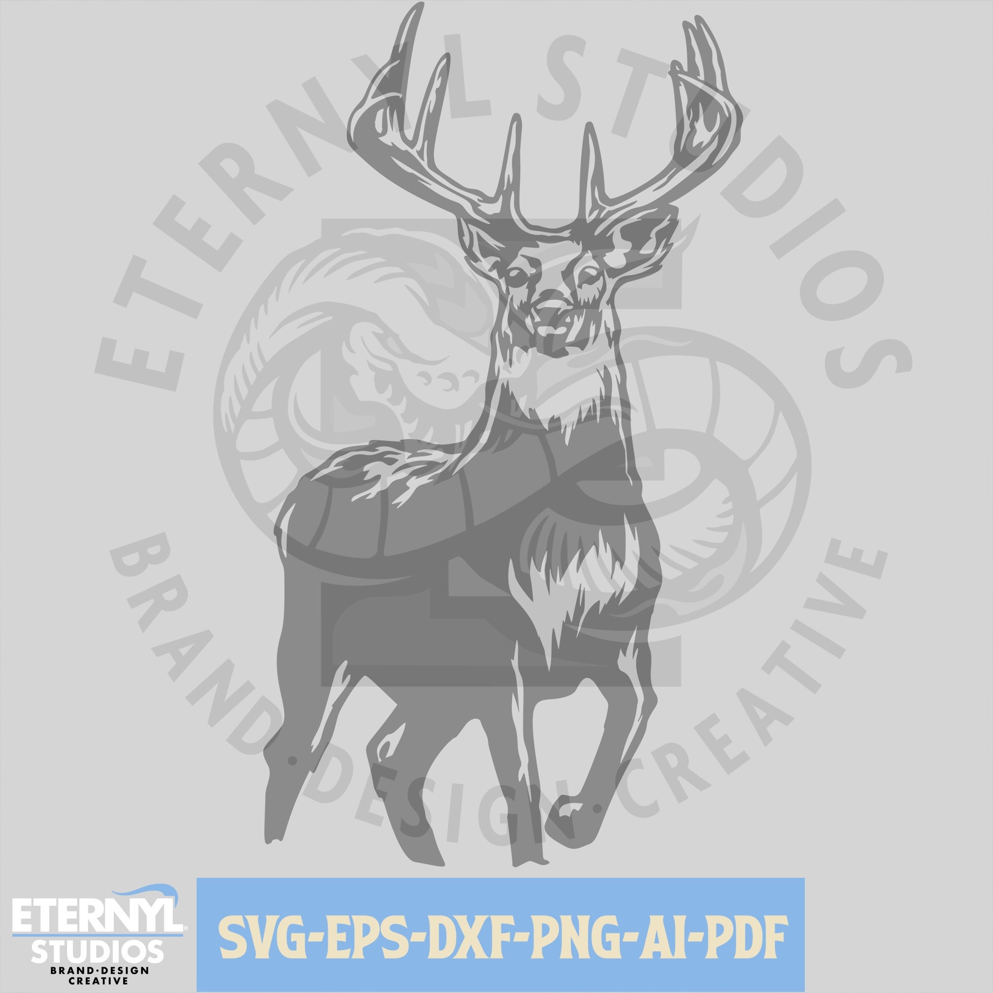 Buck SVG PNG Big Buck Whitetail Svg Buck Mascot Deer Cut - Etsy