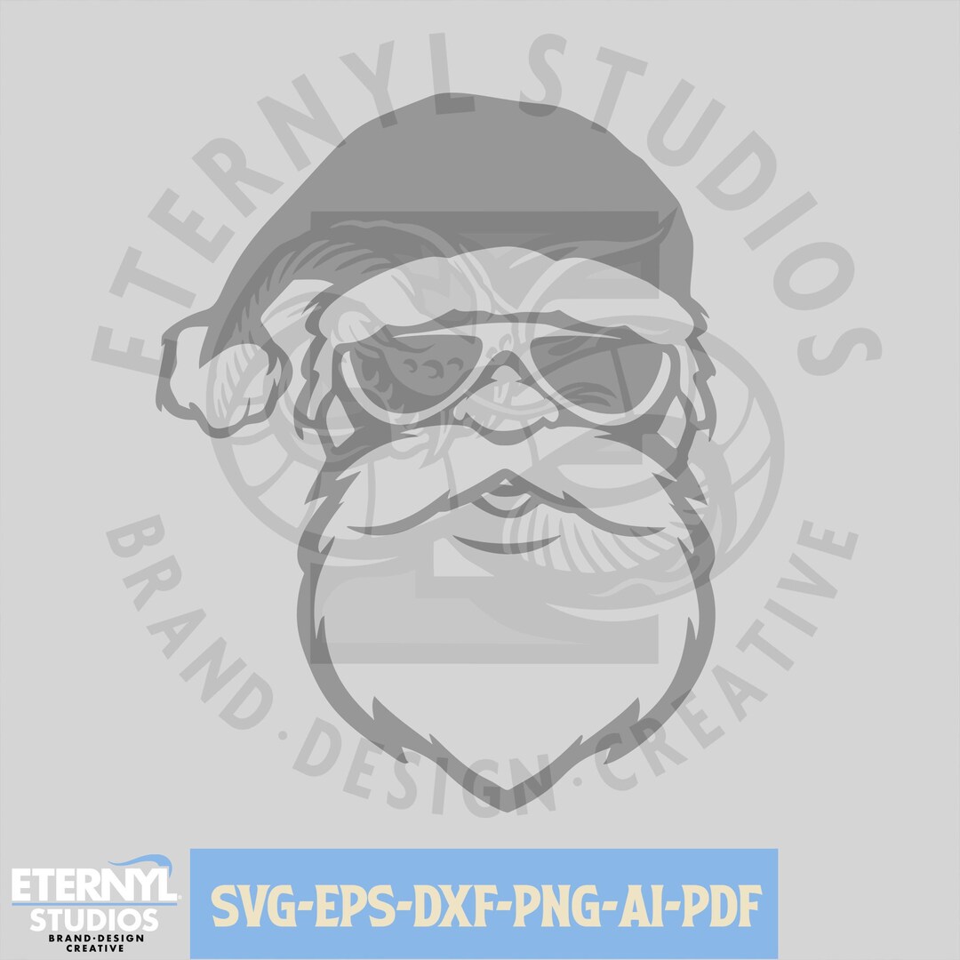 Cool Santa Svg, Santa Christmas Svg, Santa Sunglasses SVG, Santa PNG ...