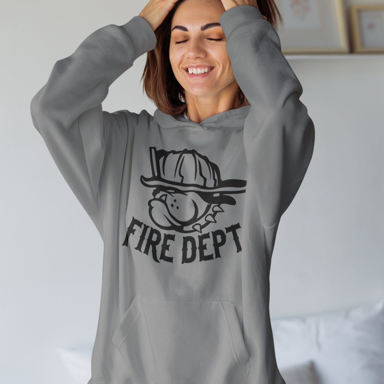 Firefighter Bulldog Mascot SVG PNG Firefighter SVG - Etsy