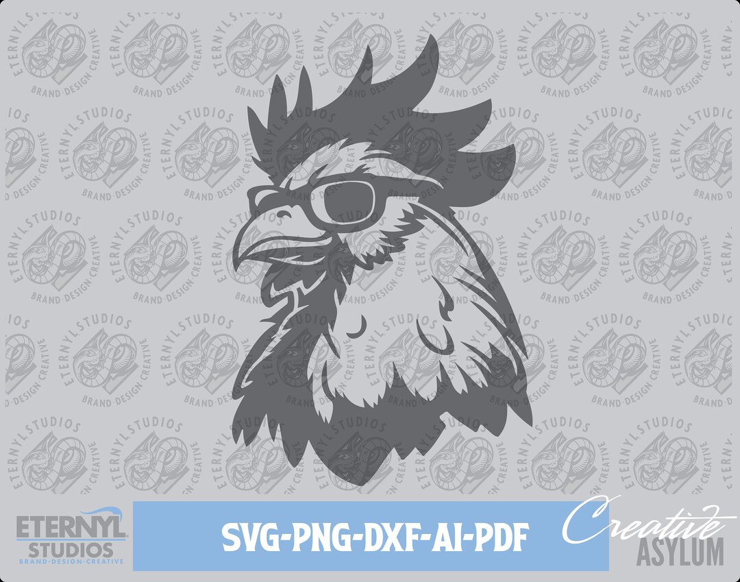 Chicken SVG PNG, Cool Chicken, Chicken Wearing Sunglasses, Rooster ...