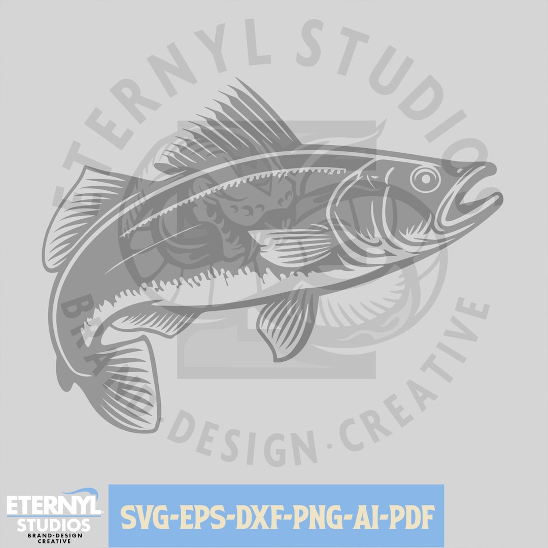 Walleye SVG PNG, Wall-eye, Fishing SVG, Walleye Clipart, Walleye Cut ...