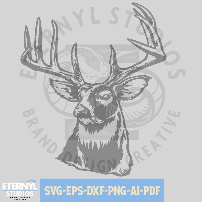 Buck SVG PNG Big Buck Whitetail Svg Buck Mascot Deer Cut - Etsy India