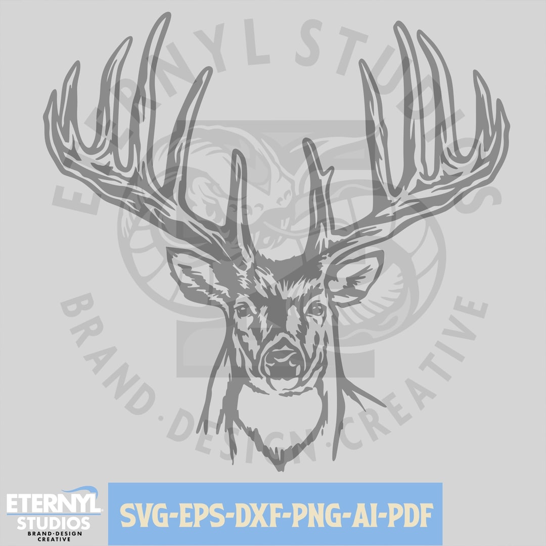 Buck SVG PNG, Big Buck, Big Rack Svg, Whitetail Svg, Hunting Svg, Deer ...