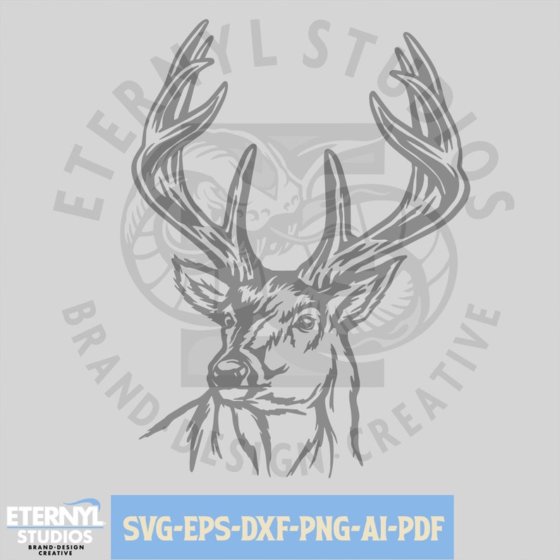Buck SVG PNG Big Buck Big Rack Svg Whitetail Svg Hunting - Etsy