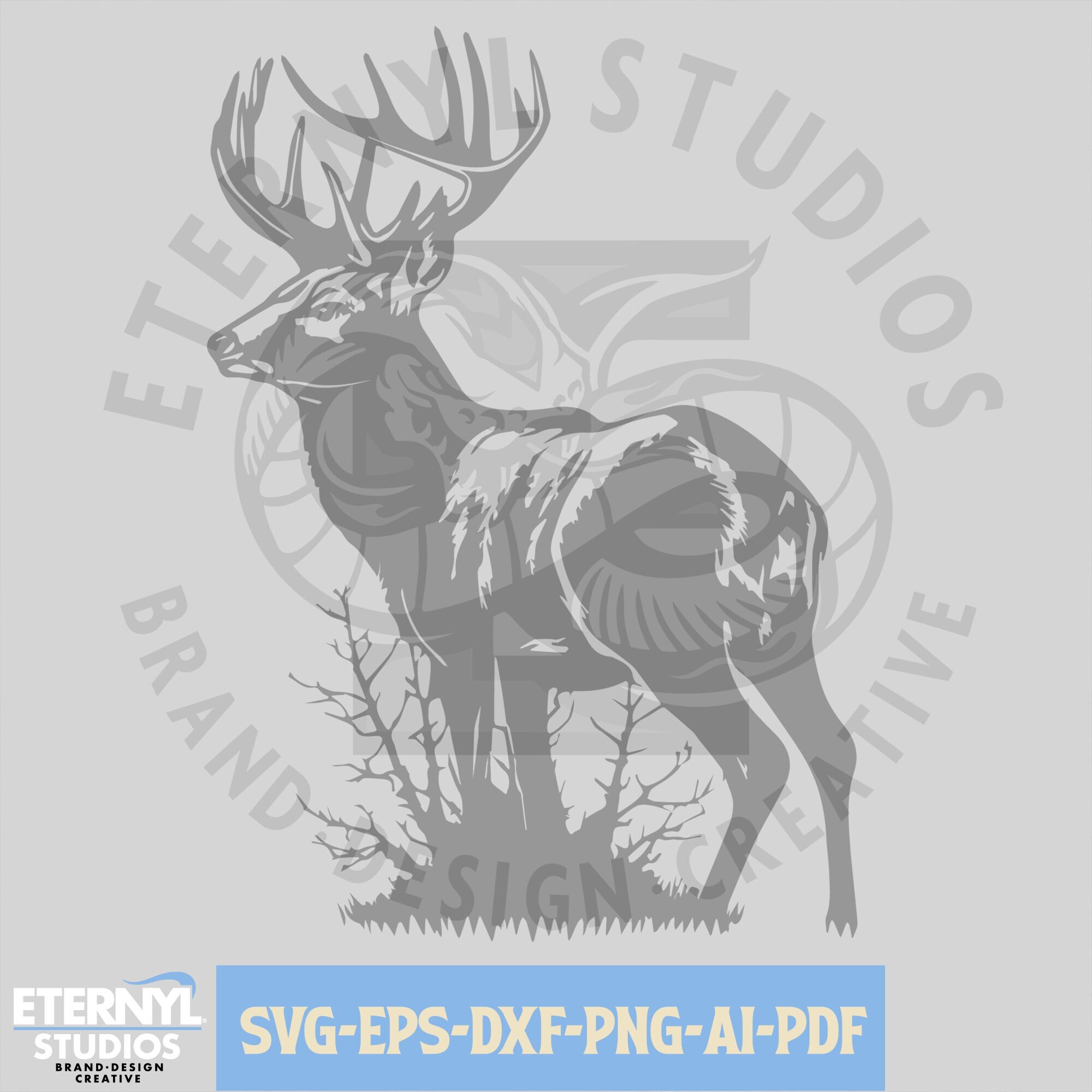 Buck SVG PNG Big Buck Big Rack Svg Whitetail Svg Hunting - Etsy