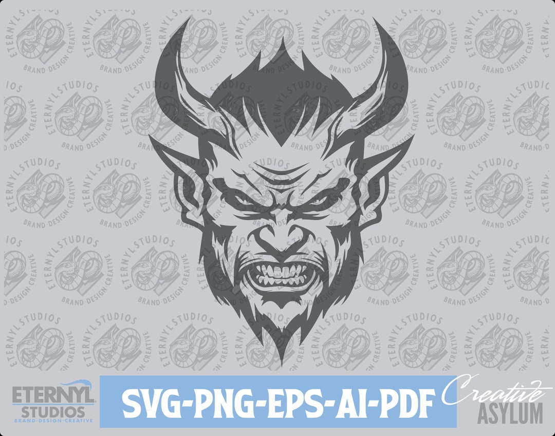 Devil SVG PNG Scary Clipart Halloween Instant Digital - Etsy.de