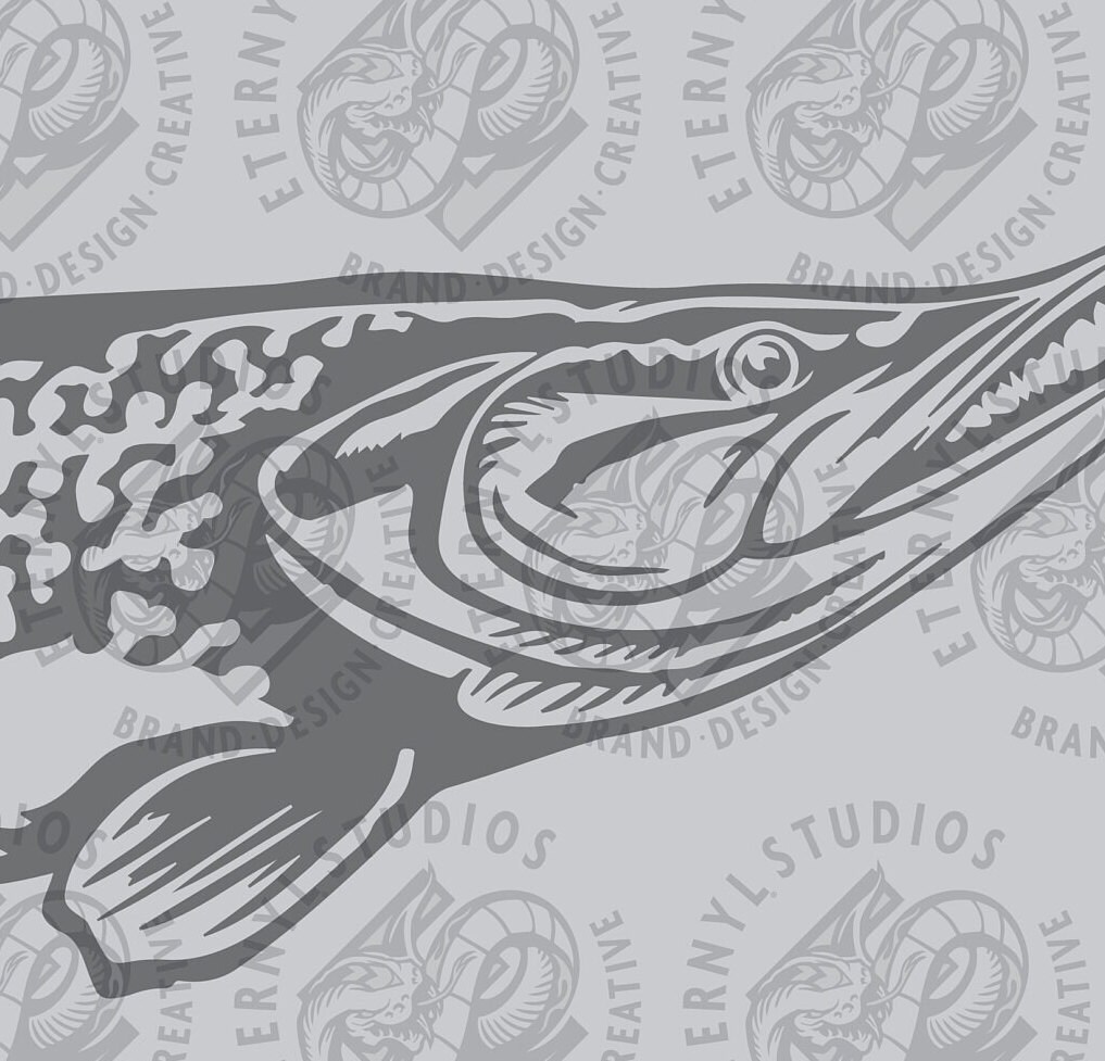 Pike SVG PNG Northern Pike Instant Download Trophy Fish - Etsy