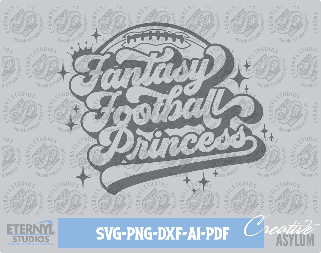 Fantasy Football Princess - Football PNG SVG, Instant Download, Fantasy ...