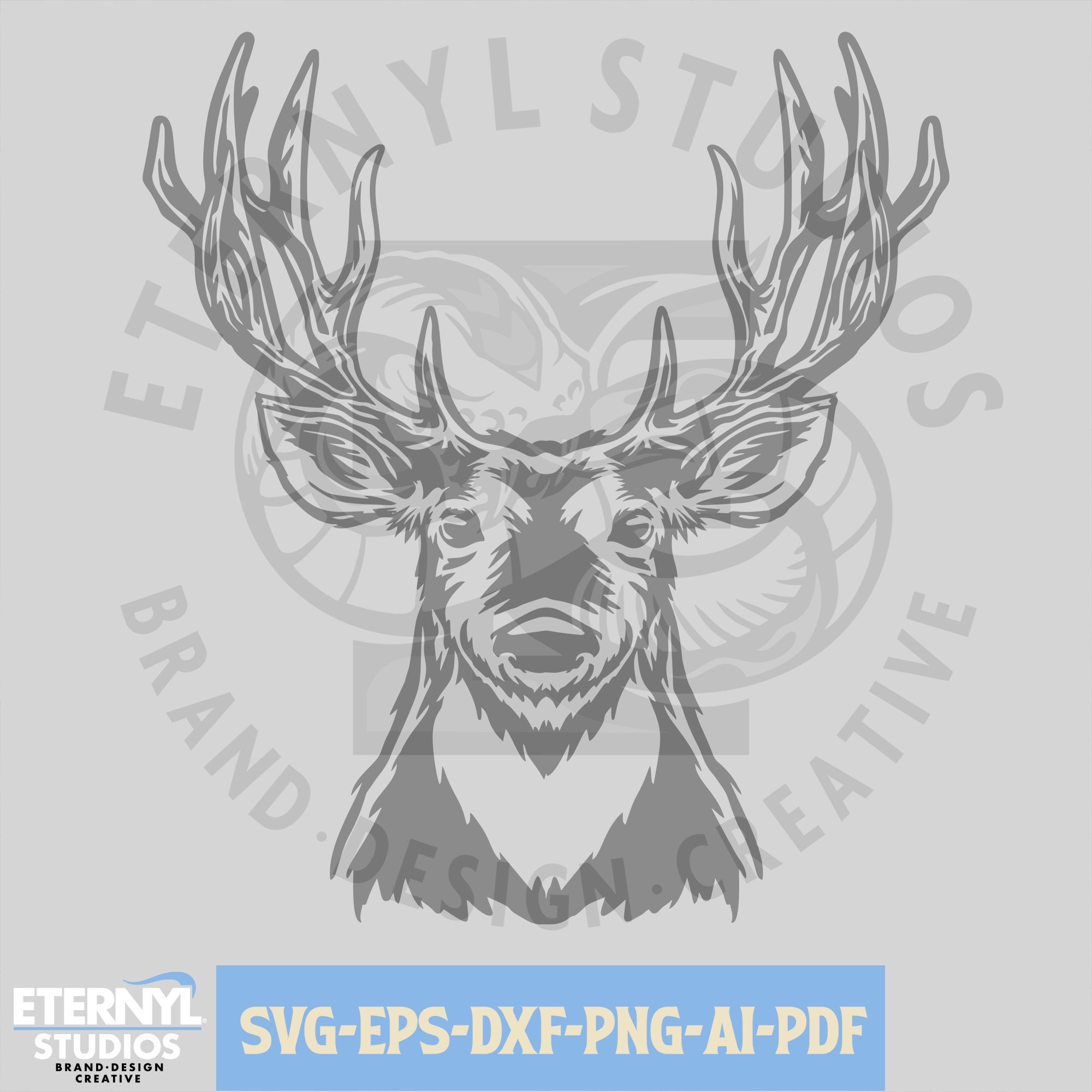 Buck SVG PNG Big Buck Whitetail Svg Buck Mascot Deer Cut - Etsy