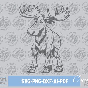 Moose SVG PNG, Bull Moose, Big Rack Svg, Moose Head Svg, Hunting Svg ...