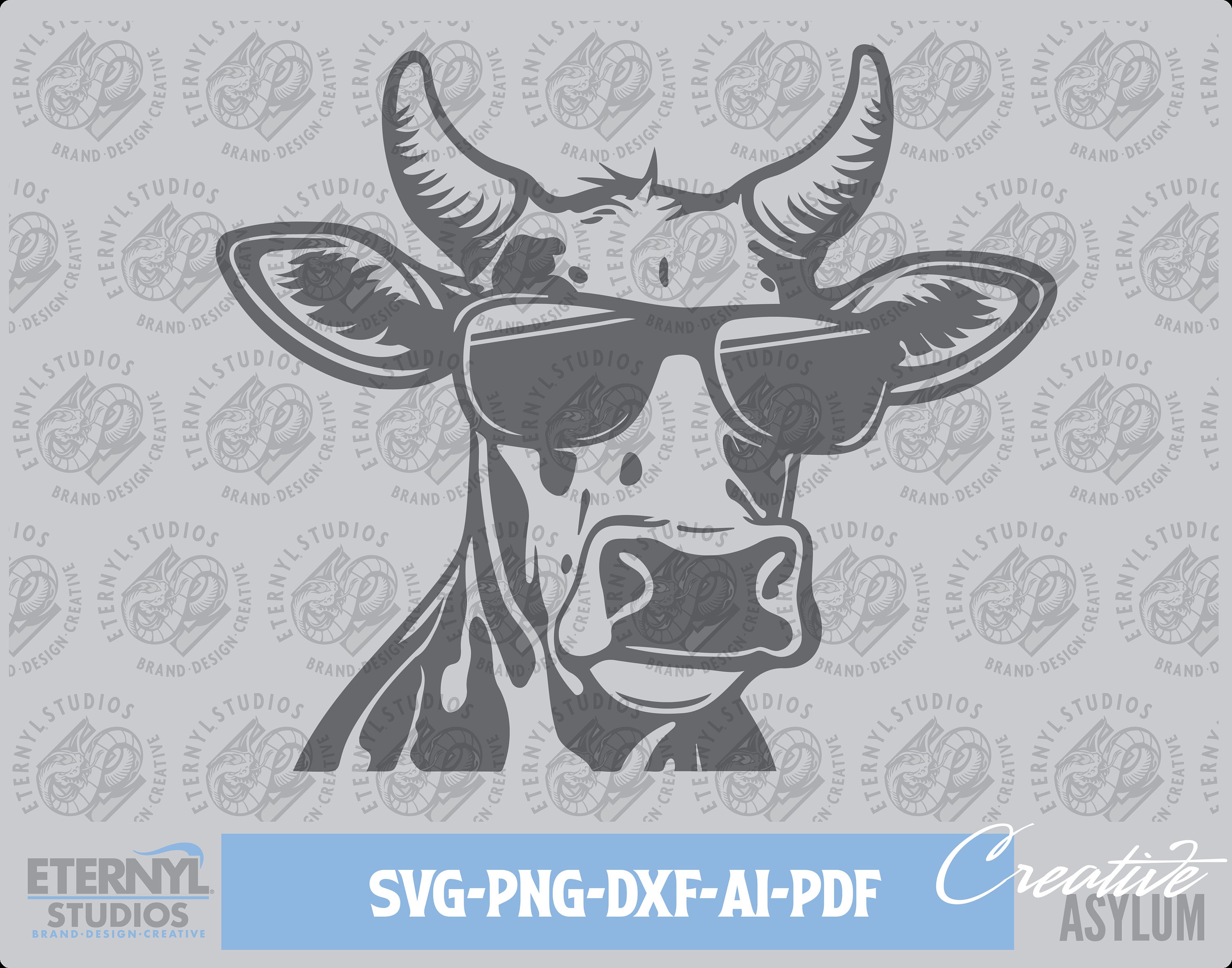 Cow SVG PNG Dairy Cow Cool Cow Cow Wearing Sunglasses - Etsy