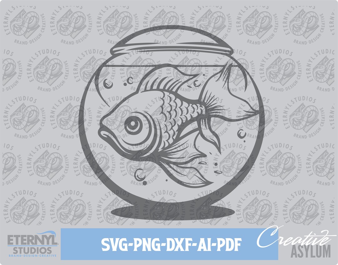 Goldfish SVG PNG, Pet Fish, Goldfish Clipart, Fish Logo, Fishbowl ...