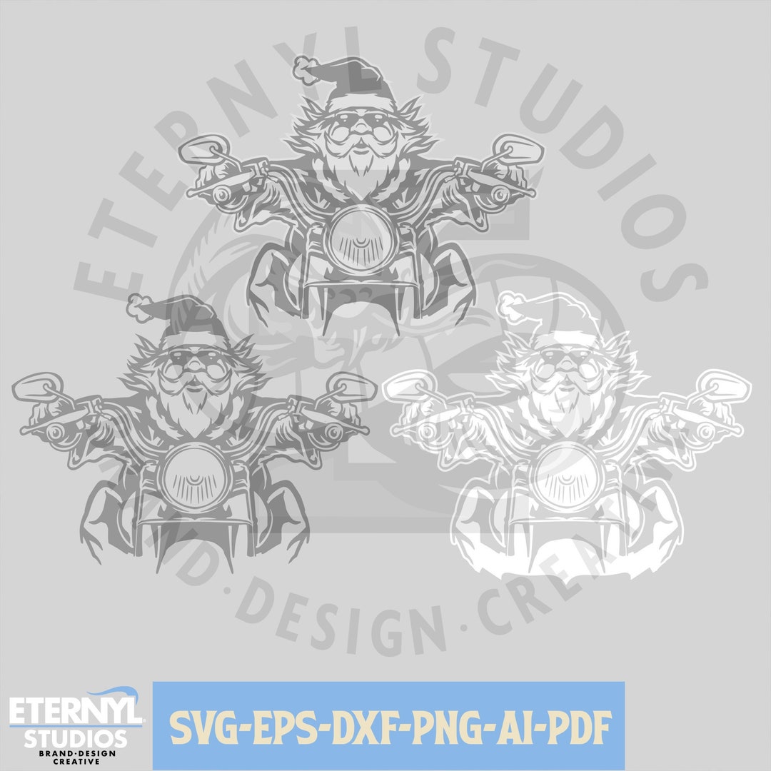 Santa Biker Svg, 3 Pack, Biker Christmas Svg, Bad Santa Biker SVG ...