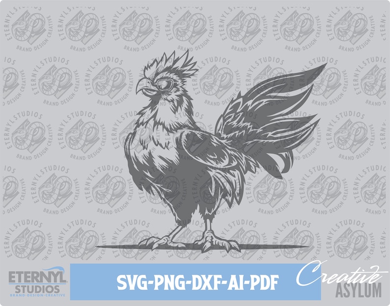 Rooster SVG PNG Cool Rooster Chicken Wearing Sunglasses - Etsy